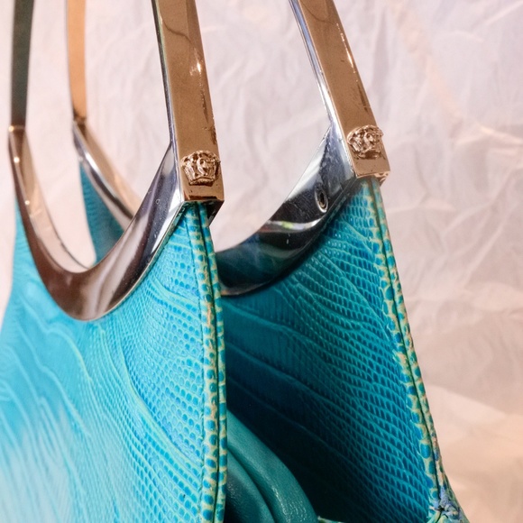 Versace | Bags | Vintage Gianni Versace Lizard Frame Handle Bag | Poshmark